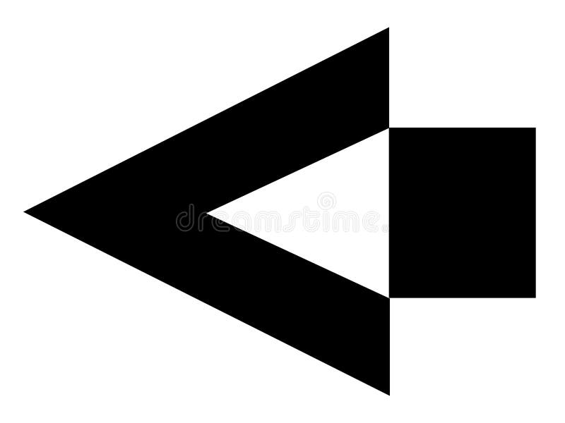 Curved arrowhead stock illustration. Illustration of thickness - 371951918