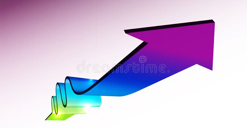 3D Arrow. Vector Illustration of an Upward Pointing Arrow Stock Vector ...