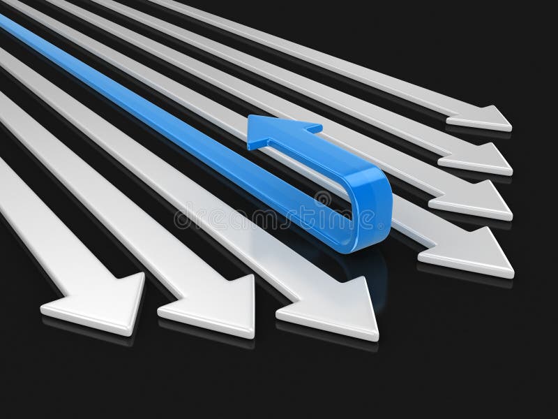 3d Arrows back stock illustration. Illustration of digitally - 89245999