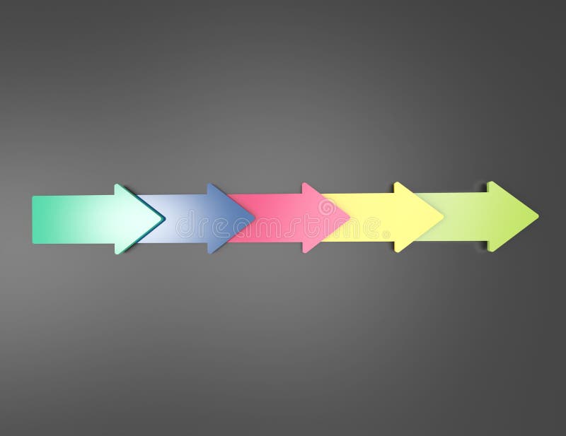 3d arrows design element stock illustration. Illustration of colorful ...