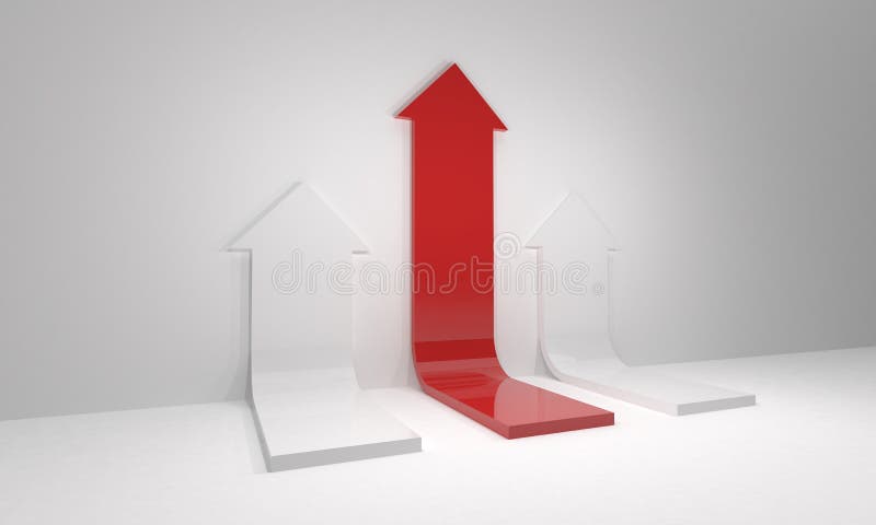 3D arrows - growth concept stock illustration. Illustration of develop ...