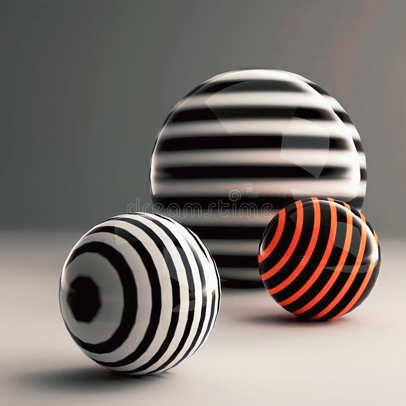 3d Art Drawing Ball ShapeDesign in the Photoshop Stock Illustration ...