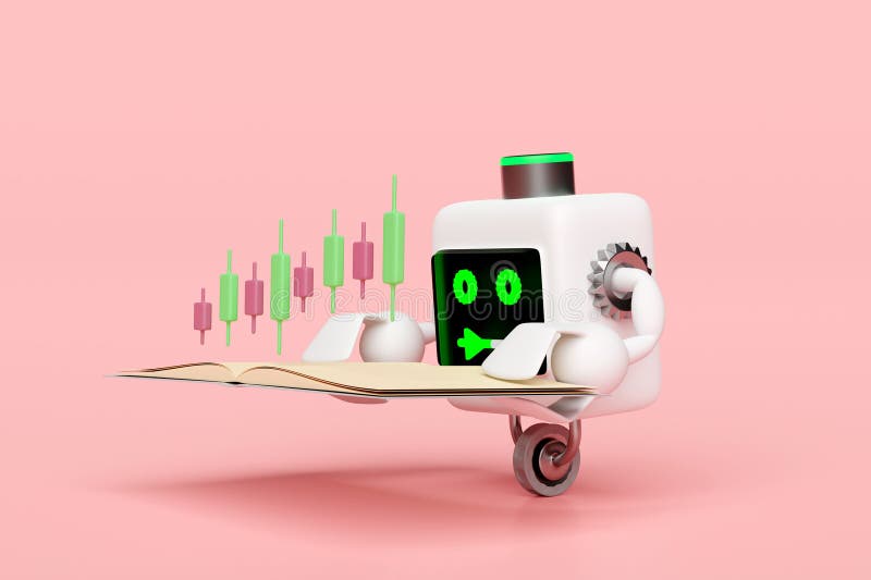Pink Robot Machine Intelligence Stock Illustration - Illustration of ...