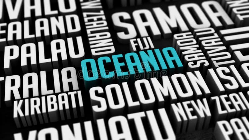 Oceania Continent Map Outline Animation Stock Video - Video of ...