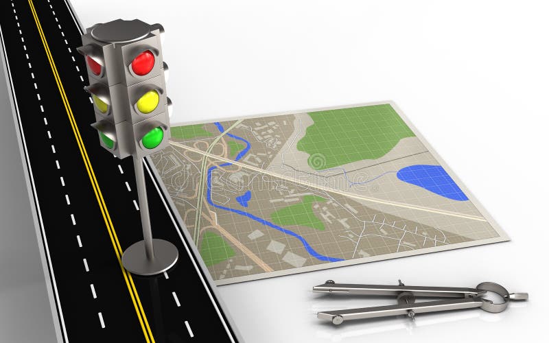 3d asphalt road stock illustration. Illustration of highway - 98110125