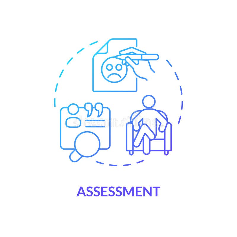 2D Assessment Gradient Line Icon Concept Stock Vector - Illustration of determine, gradient ...
