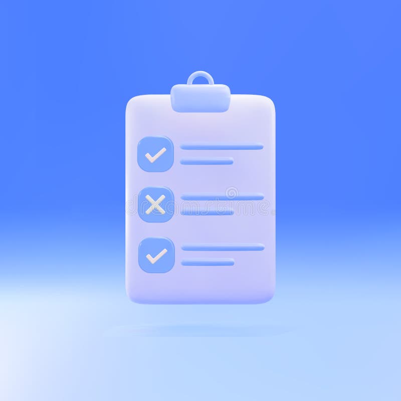 3d Assignment Icon. Clipboard, Checklist, Document Symbol. Vector ...