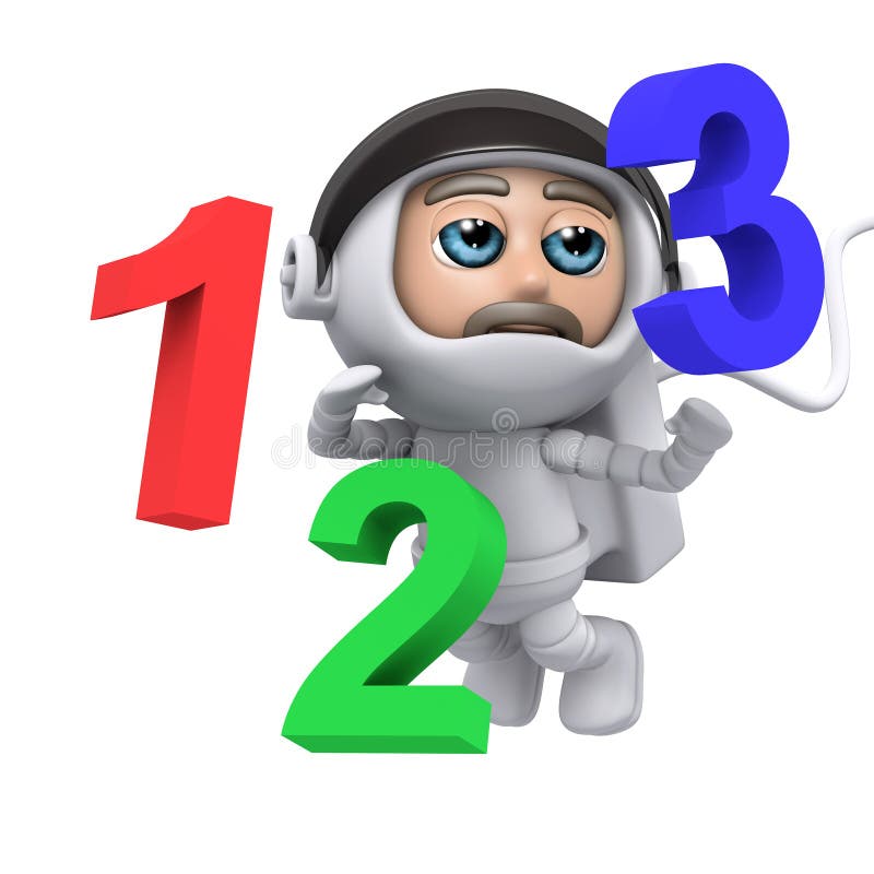 Floating Numbers Of Big Data 3D Render Stock Illustration ...