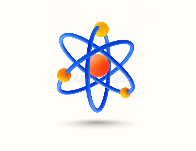 3d Atom Model, Nuclear and Electron, Orbit Movement, Minimal Style ...