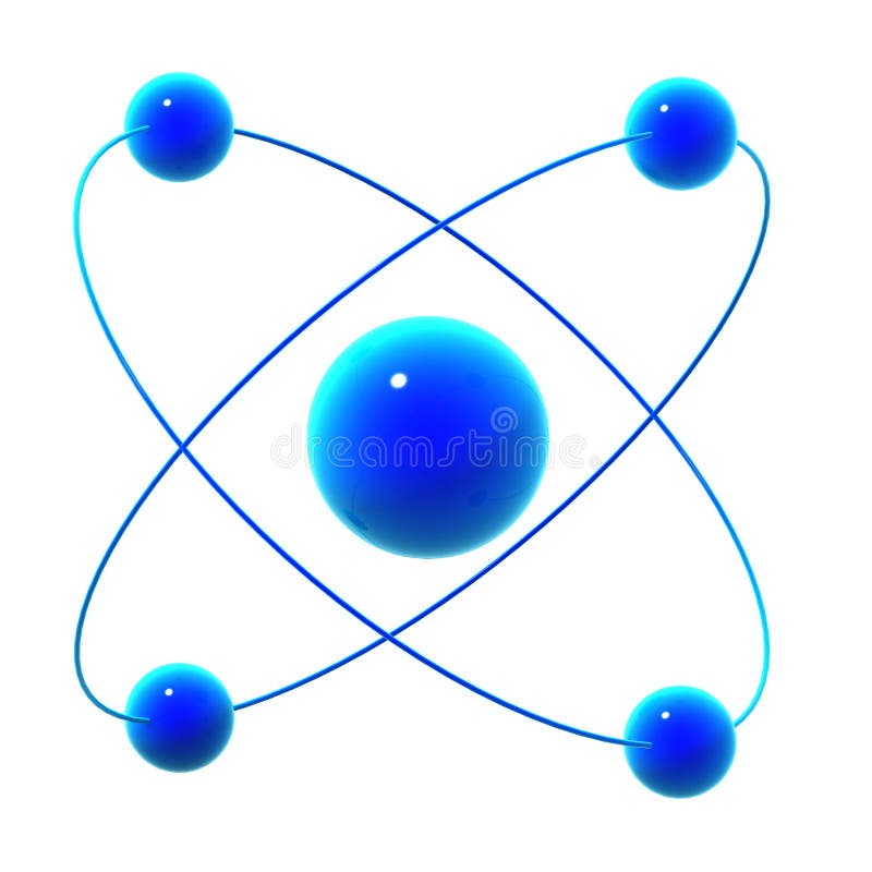 3d Atomic particle stock illustration. Illustration of fission - 44039449
