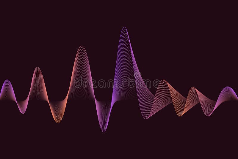 3D Audio Soundwave with Light Pink and Yellow Music Pulse Oscillation ...