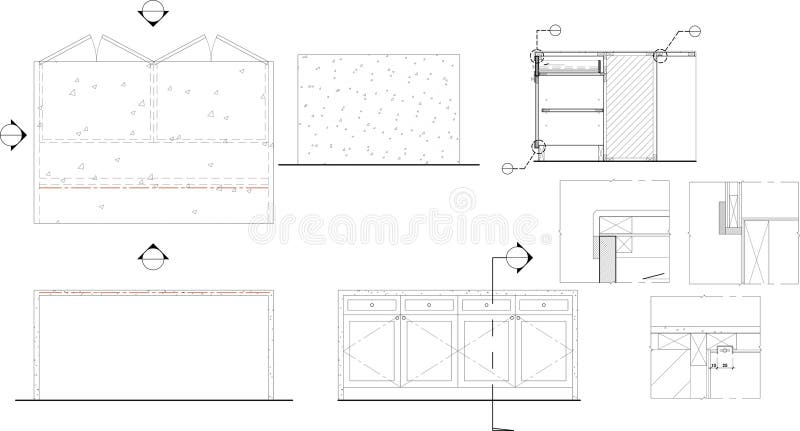 Floor Plan Elevation Section Drawing Stock Illustrations – 168 Floor ...