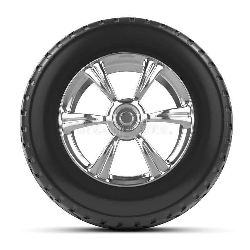 3d Autowiel met band stock illustratie. Illustration of aandrijving ...