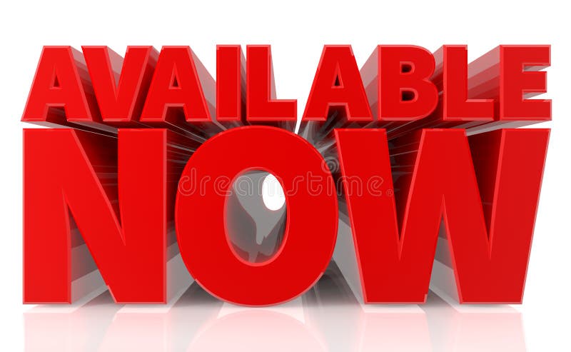 Available Now Word on Banner Isolated Stock Illustration - Illustration ...