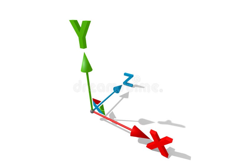 3D Axis Colored Vector on White Background Stock Vector - Illustration ...