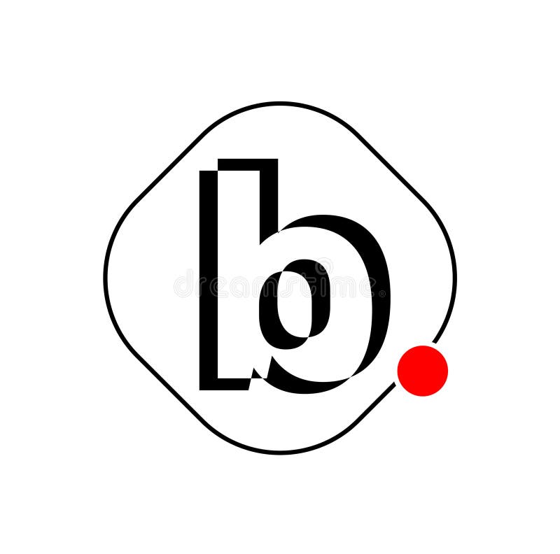 3d B Brand Name Initial Letter Illustrative Icon Stock Vector ...