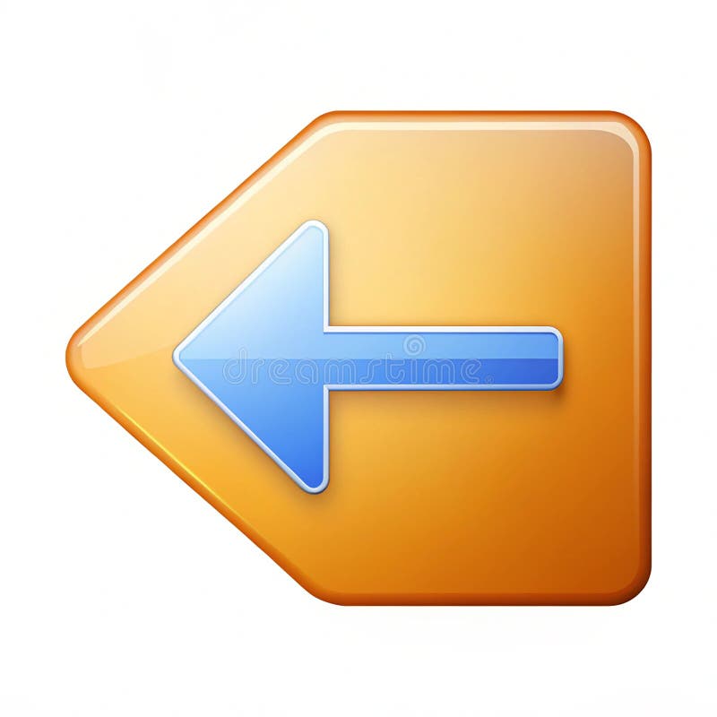 Back Arrow Vector Icon in Modern Design Style for Web Site and Mobile ...