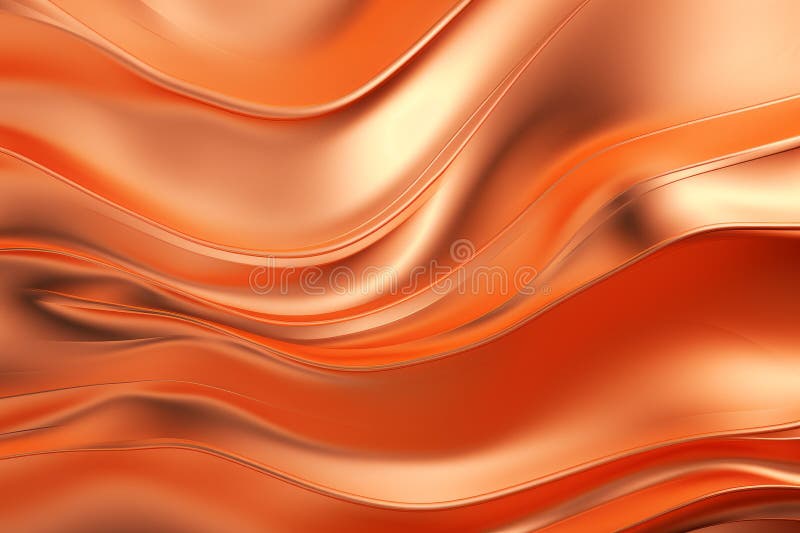 3D Backdrop Featuring Simple Graphic Waves, Distinguished by a Copper ...