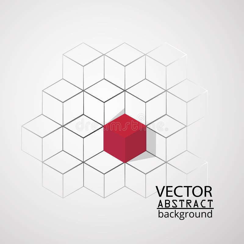 Vector Illustration Abstract Geometry Cube Stock Vector - Illustration ...