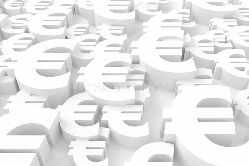 Euro Sign Background. 3D Rendering Stock Illustration - Illustration of ...