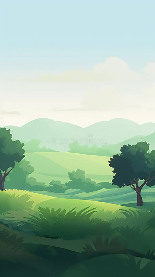 2D Background Environment for a Mobile Game. a High Quality Vertical ...