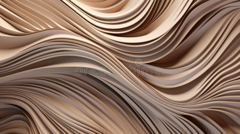 Organic and Naturalistic 3d Wavy Pattern Background in Taupe Colors ...