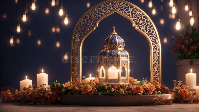 3d Background Frame Icon Eid Al Adha Stock Illustration - Illustration ...