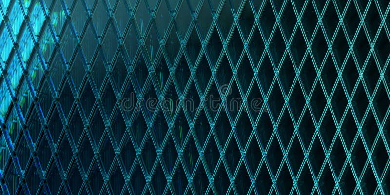 3d Background with Glass Rhombus Grid Pattern. Abstract Render Crystal ...