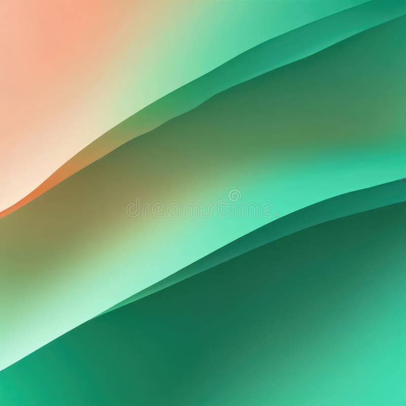 3D Background Gradient Peach, Green. Illustration for Design Stock ...