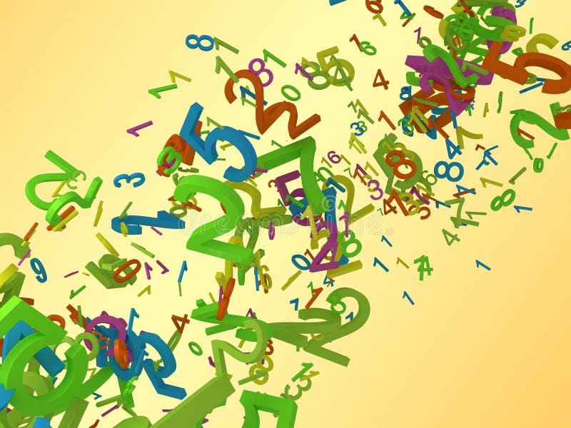 3D background with numbers stock illustration. Illustration of coding ...