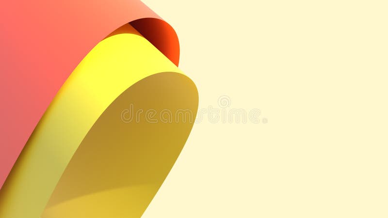 3D Background. Paper Curve Abstact with Empty Area Stock Illustration ...