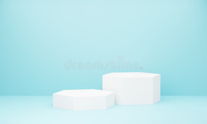 3d Background Product Display Podium Scene. Blue Square Podium Product ...
