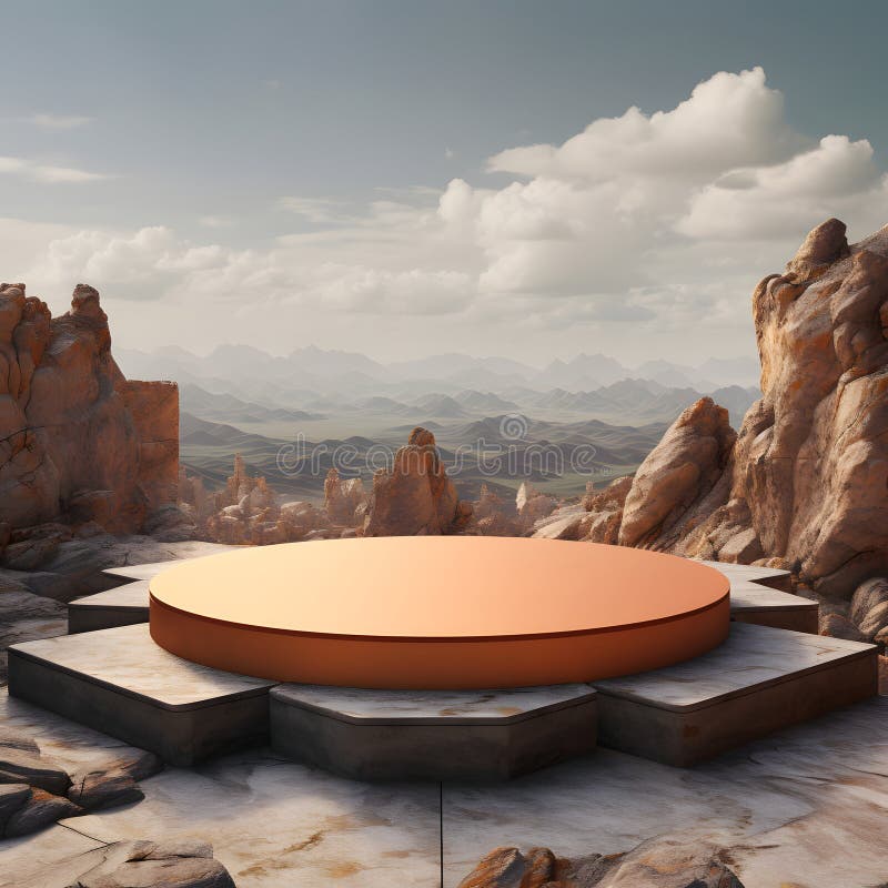 3D Background Products a Geometric Platform Made of Natural Marble ...