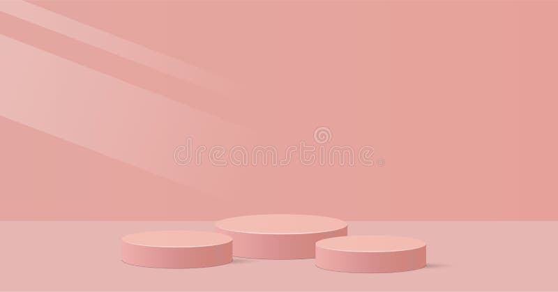 3d Background Products Minimal Podium on Pink Floor Platform ...
