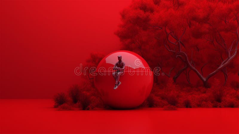 3d Background in Red Colors. Series of Backgrounds for Design Stock ...