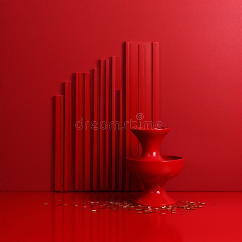 3d Background in Red Colors. Series of Backgrounds for Design Stock ...