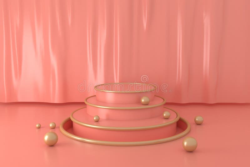 Abstract Pink Color Background, Minimalist Mockup for Podium Display or ...
