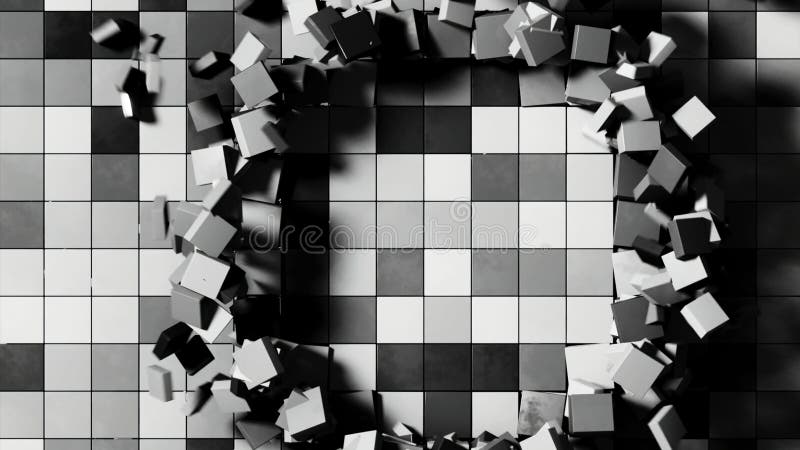 Space with Wave Distortions and Square Shapes. Design. Distortion Waves ...