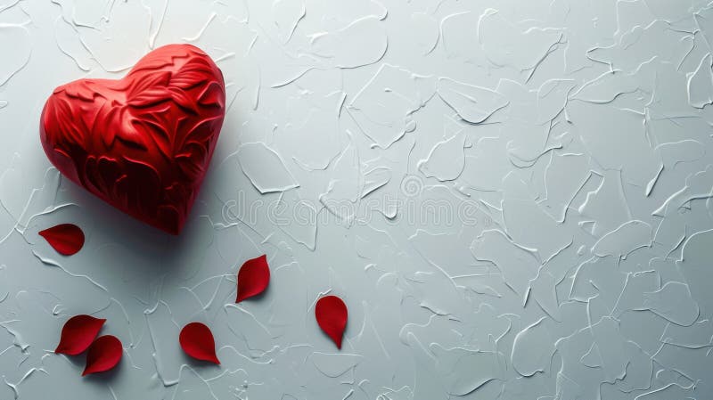 3D Background of the Symbol of Love, Minimalism, Flat Style. with Text ...