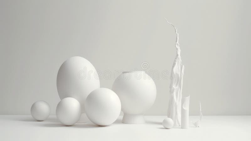 3d Background in White Colors. Series of Backgrounds for Design Stock ...