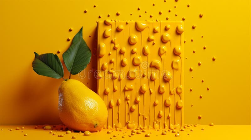 3d Background in Yellow Colors. Series of Backgrounds for Design Stock ...