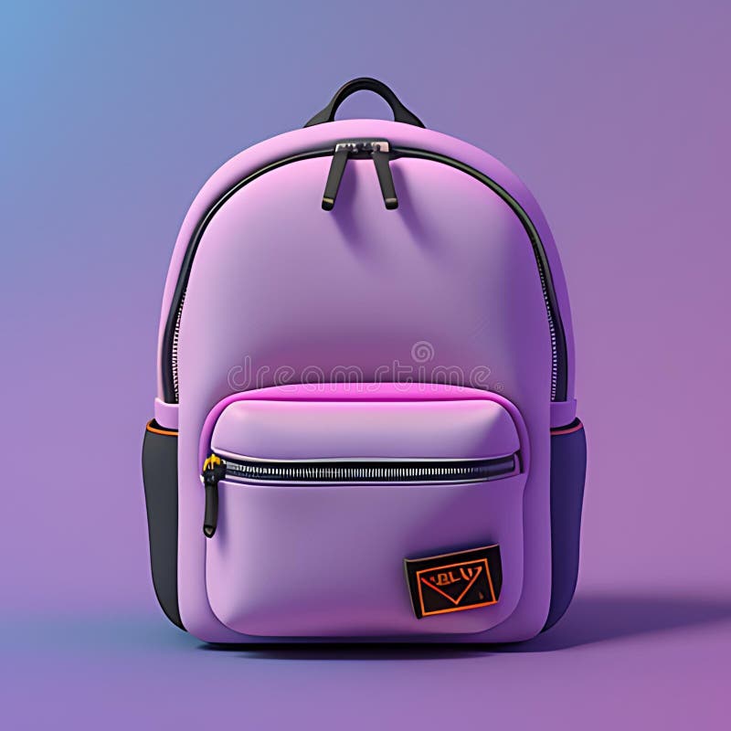 3D backpack stock illustration. Illustration of font - 281719784