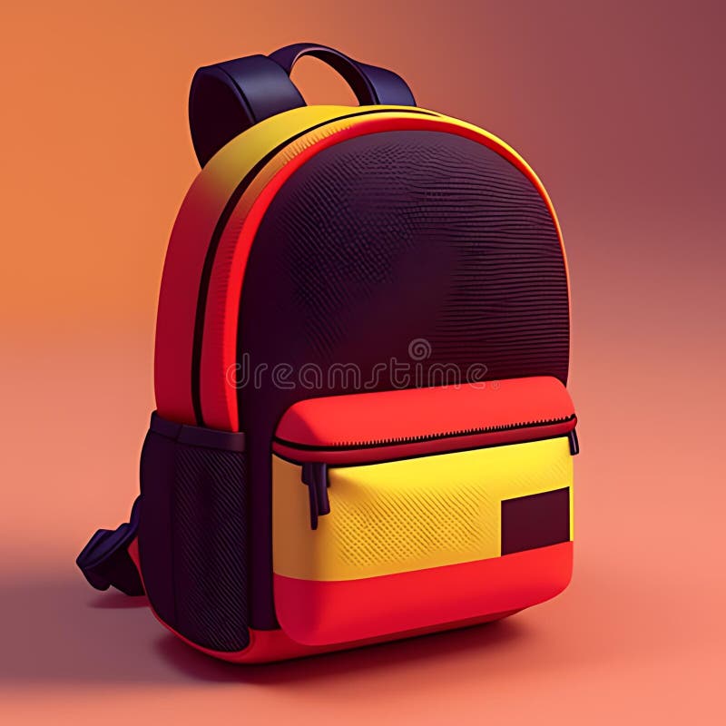 3D backpack stock illustration. Illustration of purple - 281719792