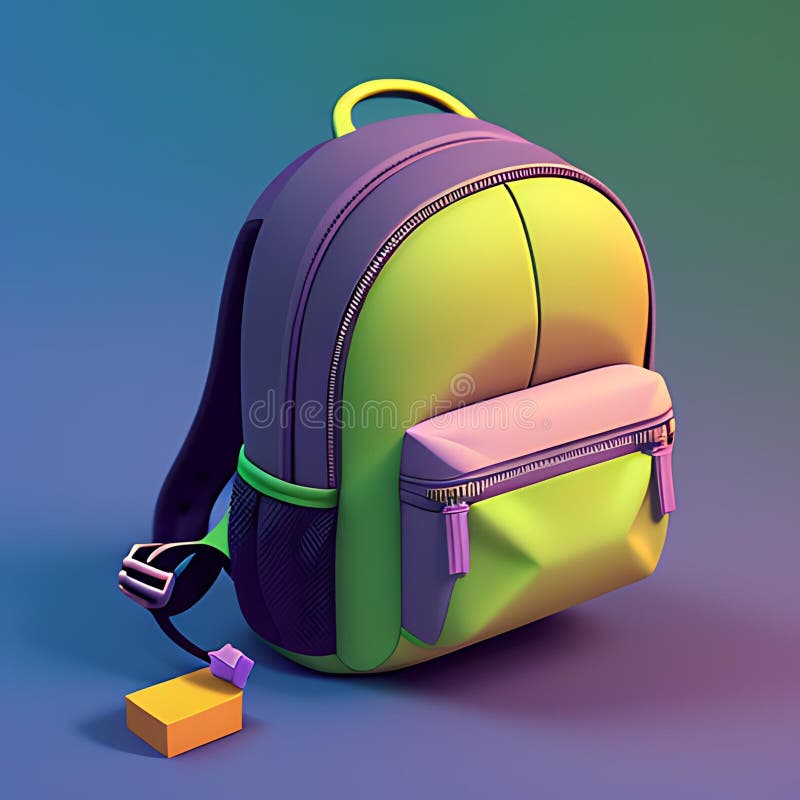 3D backpack stock illustration. Illustration of clothing - 281719864