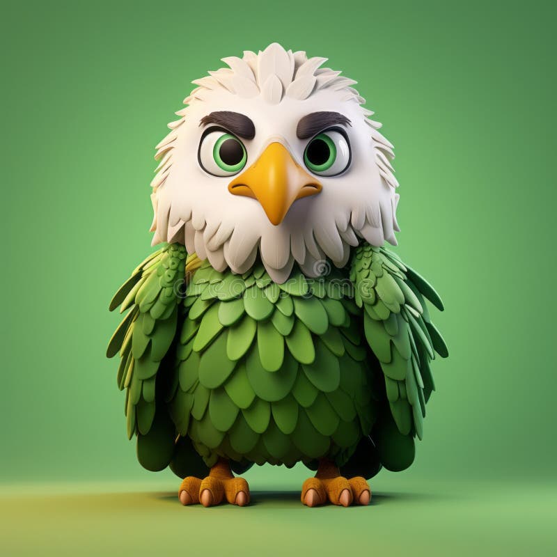 Eye-catching 3d Eagle Character Mascot in Playful Illustrative Style ...