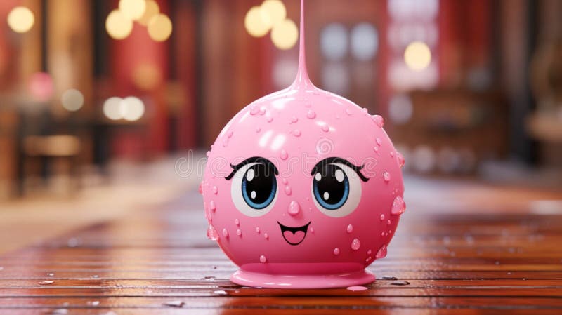 3D Ball Emoji Character in Crying Emotion Action Stock Illustration ...