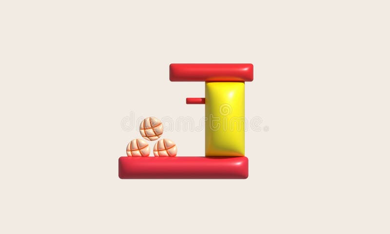 3d Ball Game Box Icon Game Cabinet for Childhood Fun Stock Vector ...