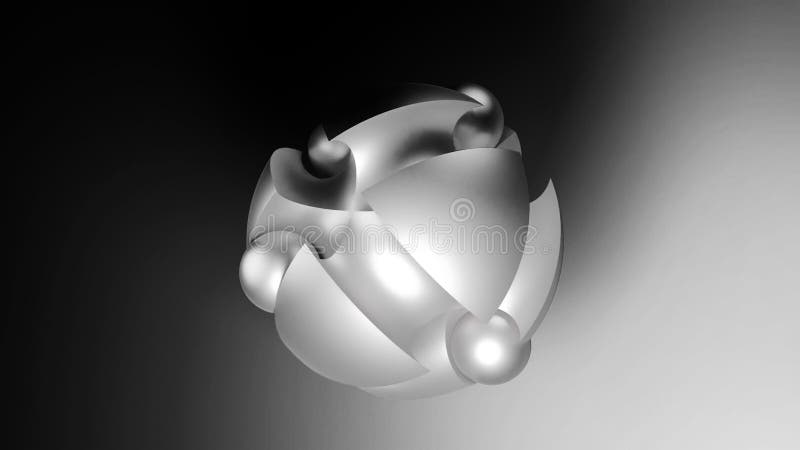 3D Ball Puzzle with Moving Balls. Design. Silver 3d Ball with Balls ...