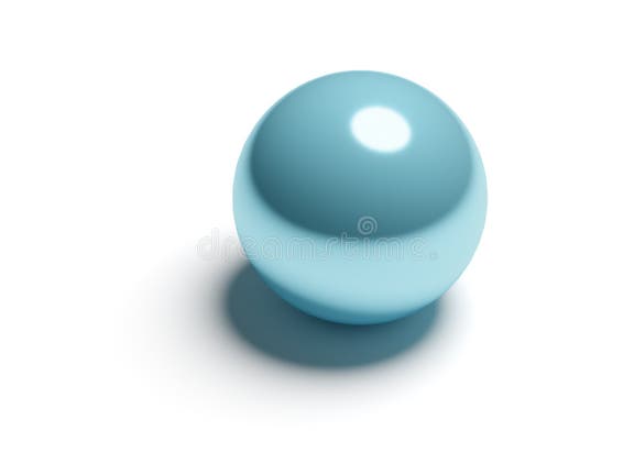 3d Ball with Shadow Isolated on White Stock Illustration - Illustration ...