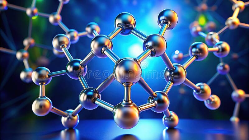 3D BallandStick Model of Naphthalene Visualizing the Aromatic ...